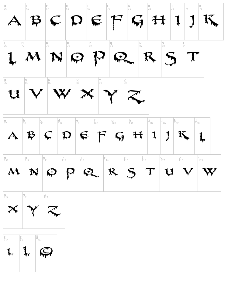 PR Uncial Creepy font , Fancy - Horror fonts - Fontzzz.com