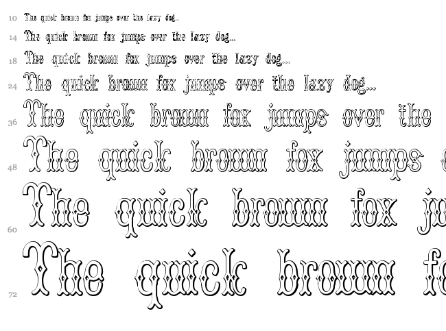 Bruce Double Pica Beveled font , Fancy - Retro fonts - Fontzzz.com