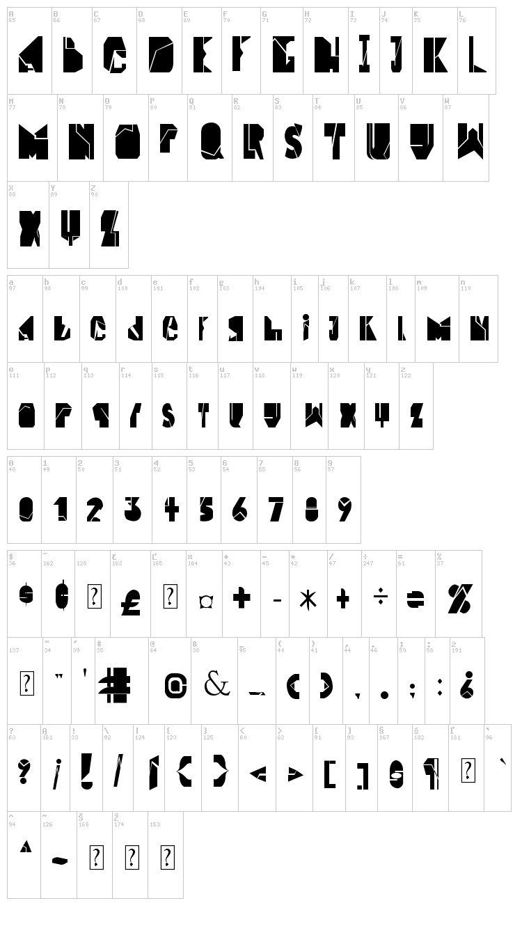 Block & Middle Line font , Fancy - Various fonts - Fontzzz.com
