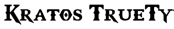 Kratos TrueType font , Gothic - Modern fonts - Fontzzz.com