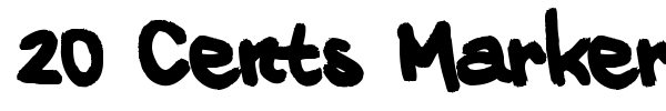 20 Cents Marker font , Script - Handwritten fonts - Fontzzz.com