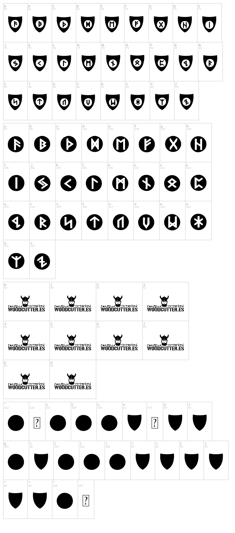 Viking Runes Shields font , Dingbats - Runes, Elvish fonts - Fontzzz.com