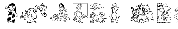 Disney family 1 font , Dingbats - TV, Movie fonts - Fontzzz.com