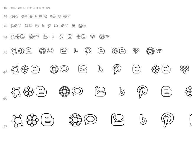 Social Media Icons Bold font , Dingbats - Logos fonts - Fontzzz.com